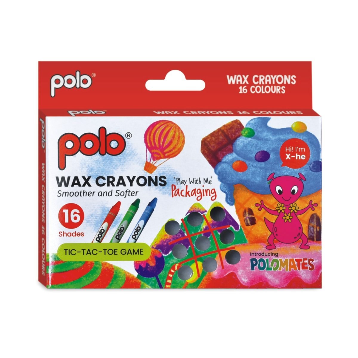 Polo 24 shade wax crayons Veggie - Polo Colours