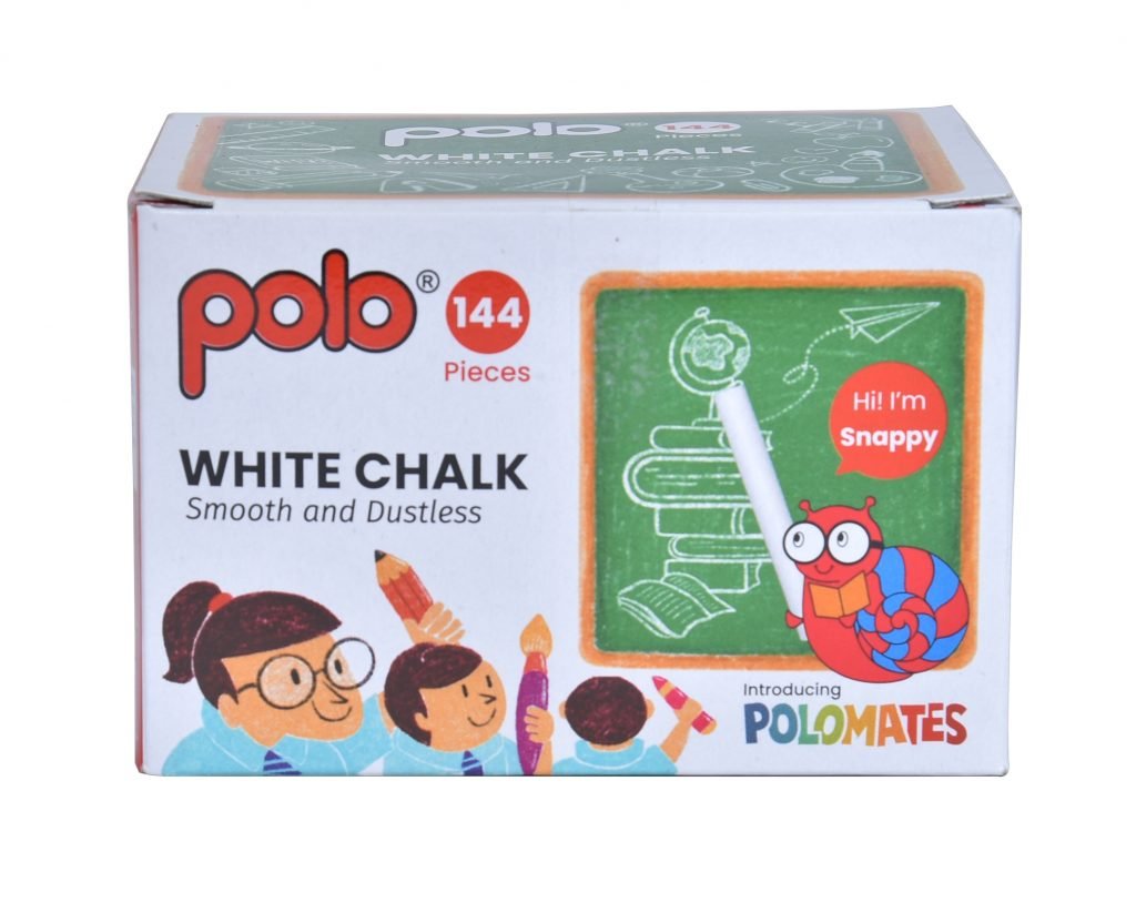 Dust less White Chalk - 144 pieces - Polo Colours
